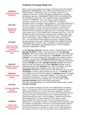 Fillable Online Certificate of marriage fillable form Fax Email Print ...