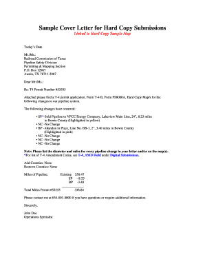 Fillable Online Sample Cover Letter for Hard Copy Submissions ...