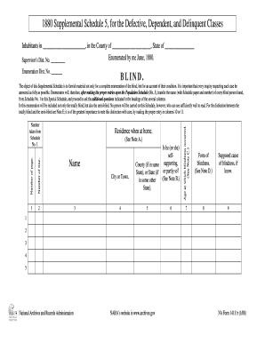 Fillable Online National Archives genealogy forms and charts. 1880 ...
