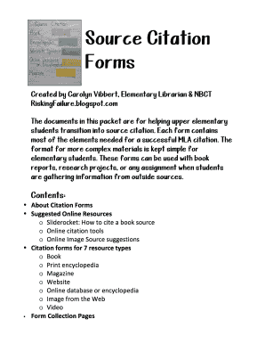 Fillable Online citation forms tpt - Schoolwires, Inc. Fax Email Print ...