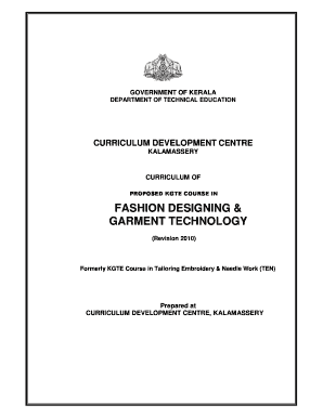 Kgte Fashion Designing And Garment Technology - Fill Online, Printable ...