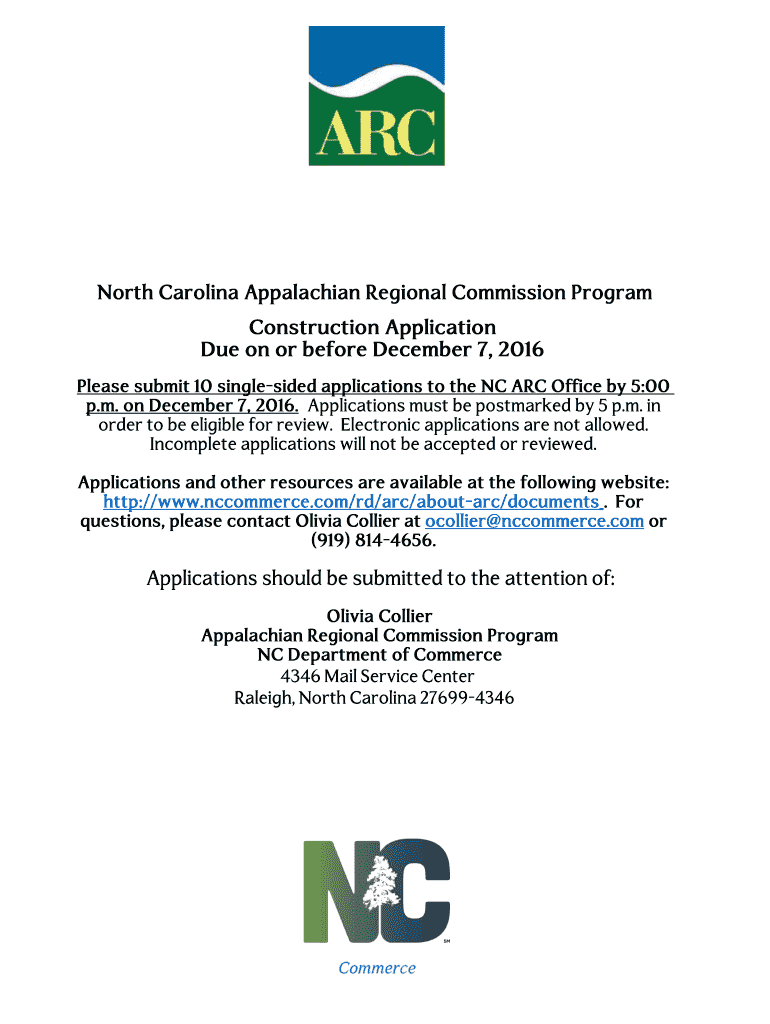 Fillable Online NC ARC Program Fax Email Print - pdfFiller