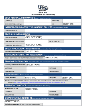 Fillable Online APPLICATION REQUIREMENTS - West Los Angeles College Fax ...