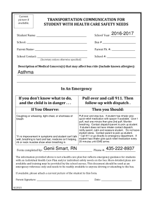 Fillable Online Bus Form for Asthma HCP Fax Email Print - pdfFiller