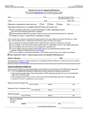 Fillable Online request for a leave of absence - UCSB Graduate Division ...