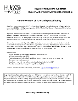 Scholarship Announcement Example - Fill Online, Printable, Fillable ...