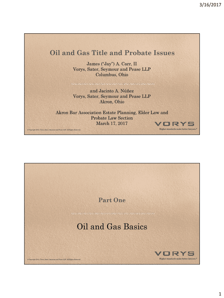 Fillable Online Oil and Gas Title and Probate Issues Fax Email Print ...