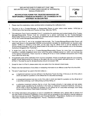 Fillable Online notification form for trustee.manager or responsible ...