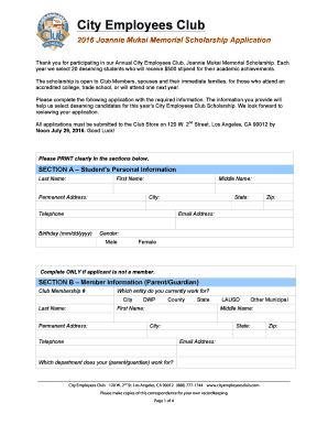 Fillable Online City Employees Club Fax Email Print - pdfFiller