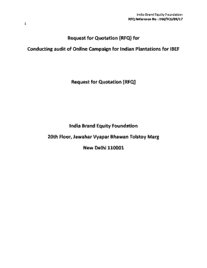 Fillable Online RFQ Reference No : DM/TCS/05/17 Fax Email Print - pdfFiller