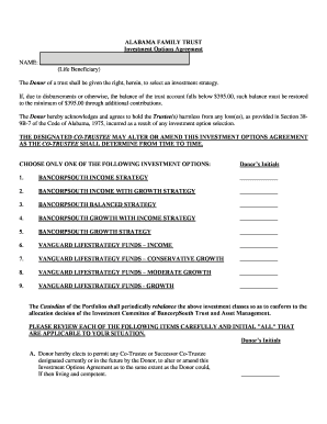 Fillable Online Investment Options Agreement Fax Email Print - pdfFiller