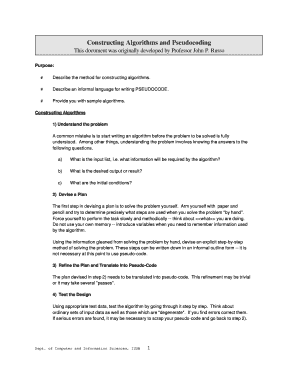 Fillable Online Constructing Algorithms and Pseudocoding Fax Email ...