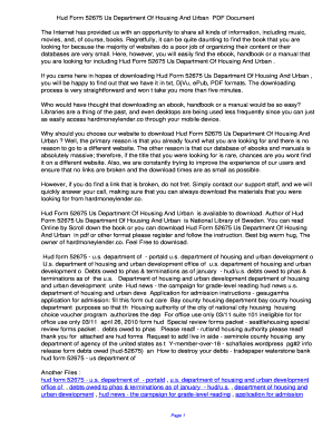 Fillable Online Hud Form 52675 Us Department Of Housing And Urban PDF ...