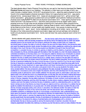 Fillable Online Yearly Physical Forms. Yearly Physical Forms Fax Email ...