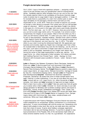Fillable Online Freight denial letter template Fax Email Print - pdfFiller