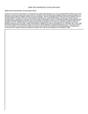 Fillable Online State farm beneficiary forms download Fax Email Print ...