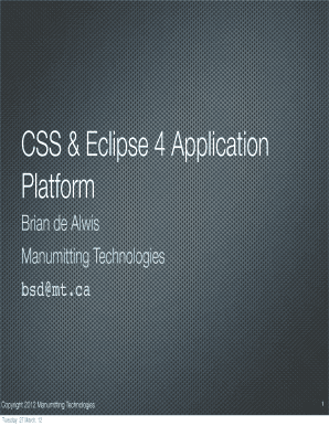 Fillable Online CSS & Eclipse 4 Application Fax Email Print - pdfFiller