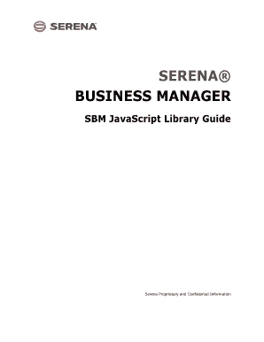 Fillable Online SBM JavaScript Library Guide - Serena Fax Email Print - pdfFiller