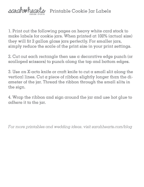 Fillable Online Printable Cookie Jar Labels - Sarah Hearts Fax Email ...
