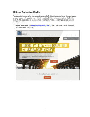 Fillable Online ISI Login Account and Profile - Institute For ...