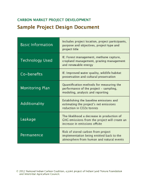 Fillable Online Sample Project Design Document - National Indian Carbon ...