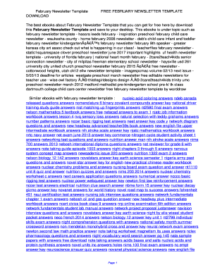 Fillable Online February Newsletter Template. February Newsletter ...