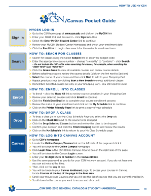Canvas Csn - Fill Online, Printable, Fillable, Blank | pdfFiller
