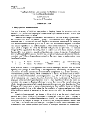 Fillable Online Tagalog infinitives: Consequences for the theory of ...