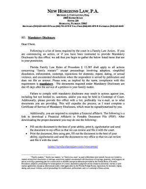 Fillable Online Mandatory Disclosure Request from Client Letter Fax ...