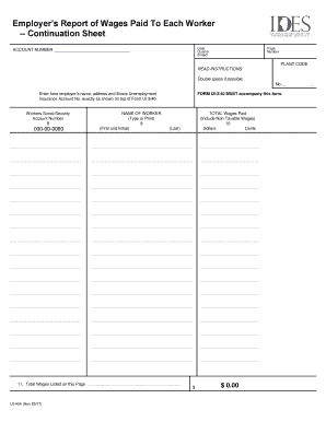 Fillable Online Employer's Report of Wages Paid to Each Worker ...
