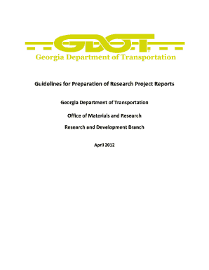 Fillable Online Guidelines for Preparation of Research Project Reports ...