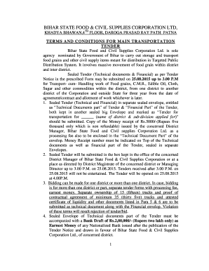 Fillable Online sfc bihar gov BIHAR STATE FOOD & CIVIL SUPPLIES ...