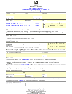 Fillable Online RESERVATION FORM Cloud Communication Alliance ... Fax Email Print - pdfFiller