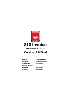 Fillable Online 810 Invoice - dandh.com Fax Email Print - pdfFiller