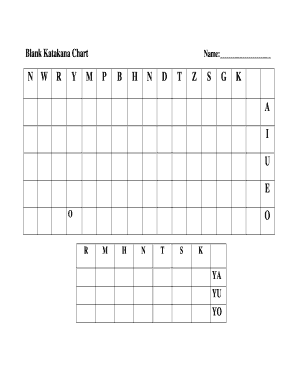 Fillable Online Blank Katakana Chart Fax Email Print - pdfFiller