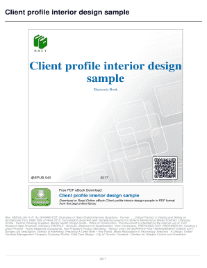 Fillable Online Client profile interior design sample. Client profile ...