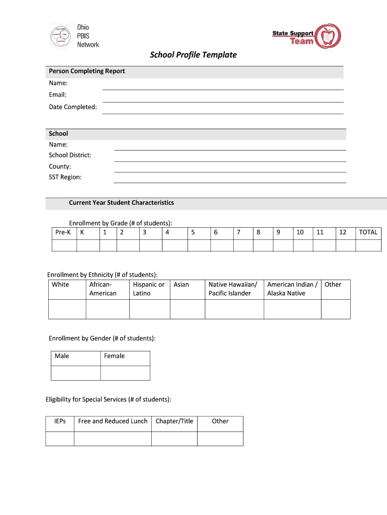 Fillable Online School Profile Template Fax Email Print - pdfFiller