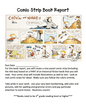 Fillable Online Comic Strip Book Report Ideas - Most Popular eBooks ...