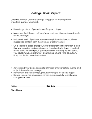 Fillable Online Collage Book Report Fax Email Print - pdfFiller