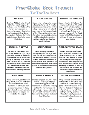 Fillable Online Free Choice Book Projects Fax Email Print - pdfFiller