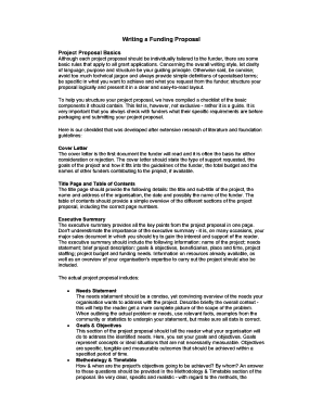 Fillable Online Writing a Funding Proposal Fax Email Print - pdfFiller