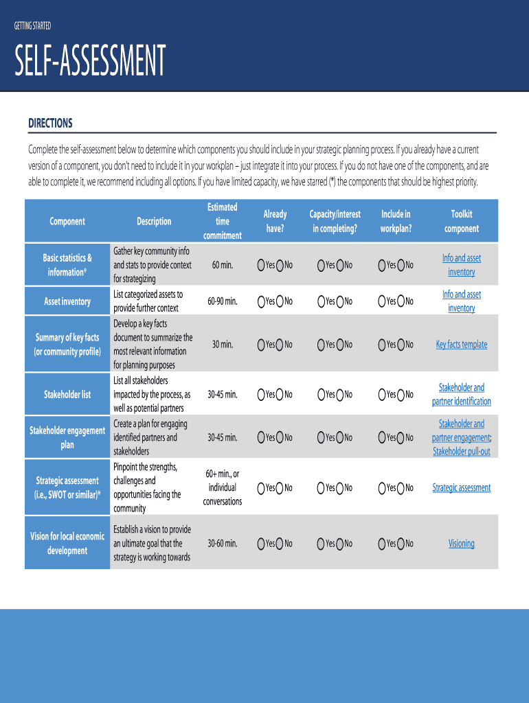 Fillable Online strategic planning toolkit for local economic ...