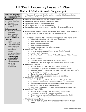 Fillable Online JH Tech Training Lesson 2 Plan - Journey House Fax ...