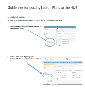 Fillable Online Guidelines for posting Lesson Plans to the HUB ...