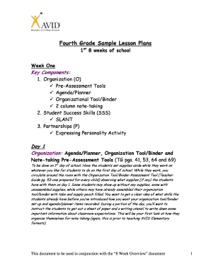 Fillable Online Fourth Grade Sample Lesson Plans - Tyler ISD Fax Email ...