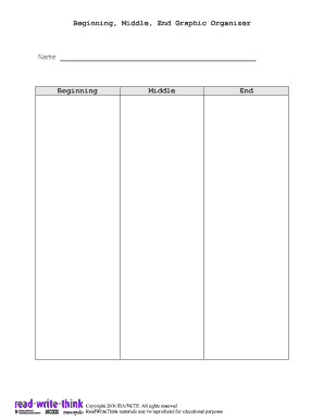 Fillable Online Beginning, Middle, End Graphic Organizer Fax Email ...