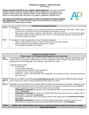 Fillable Online Long Essay Overview APUSH.pdf Fax Email Print - pdfFiller