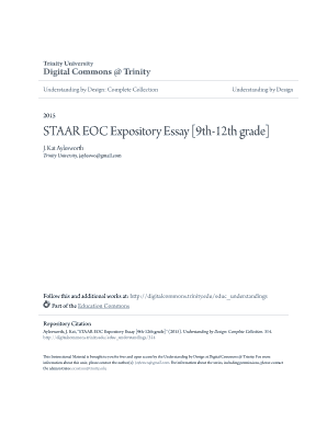 Fillable Online STAAR EOC Expository Essay - Digital Commons Trinity ...