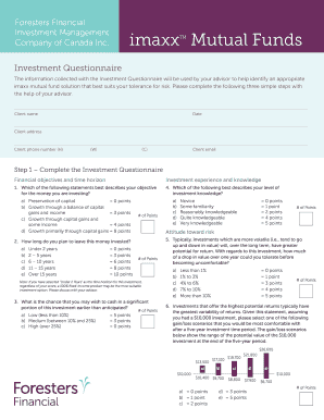 Fillable Online Investment Questionnaire - imaxxWealth Fax Email Print ...