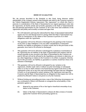 Fillable Online Director's Deed of Guarantee. Director's Deed of ...